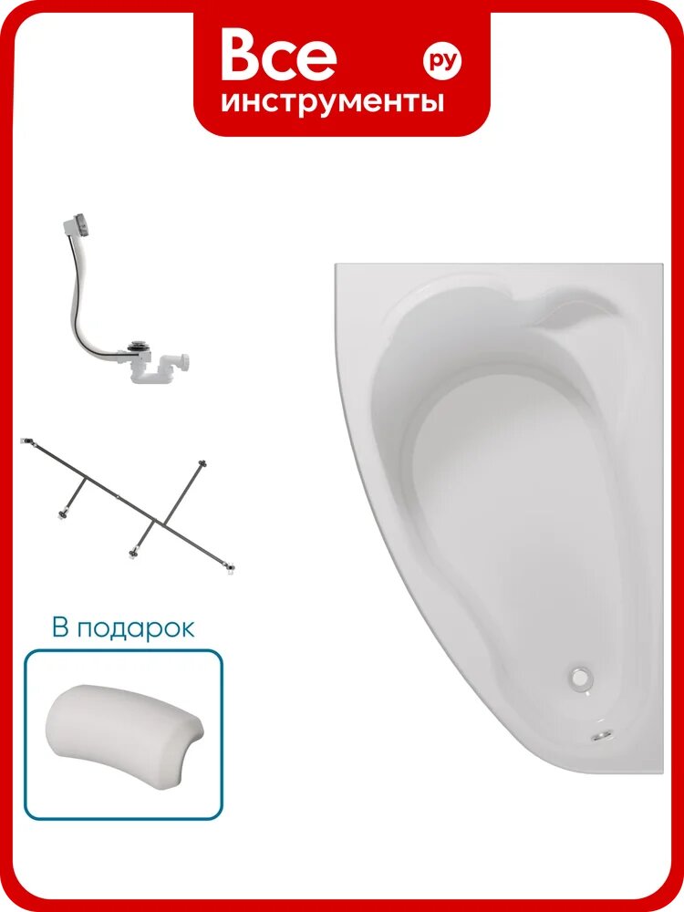 Ванна 1Marka ЛИЛ/LIL 1400x900 L, комплект Стандарт 2 П 01 lil1490л кс2+п