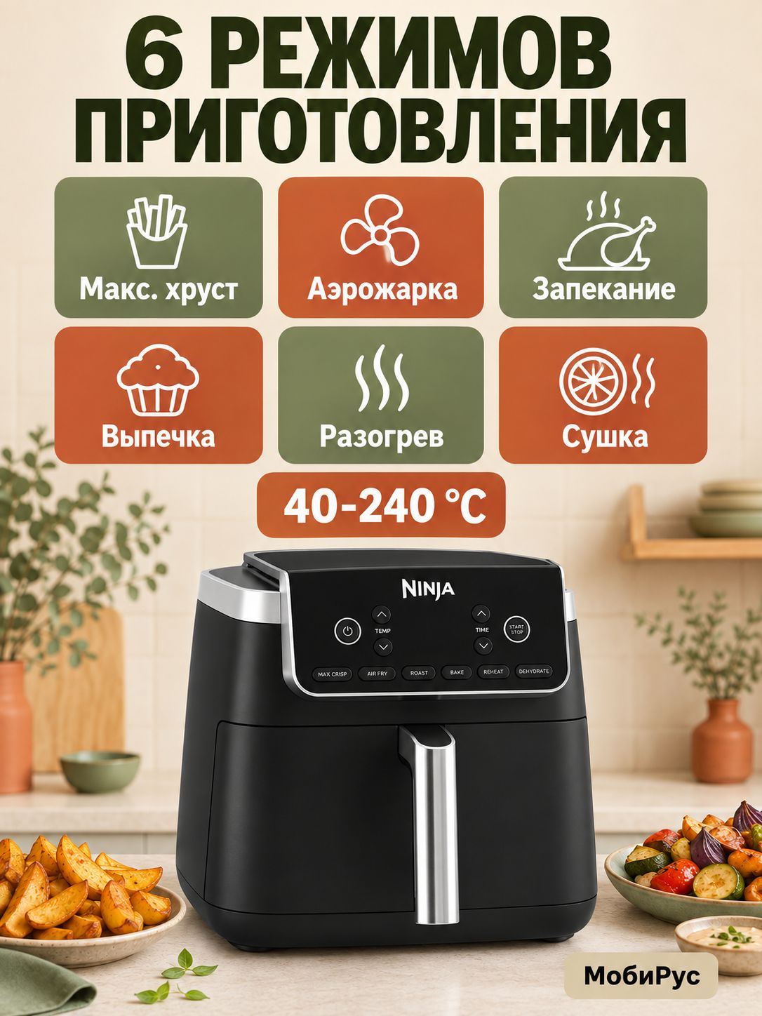 Аэрогриль Ninja AF180EU Max Pro — фото 1