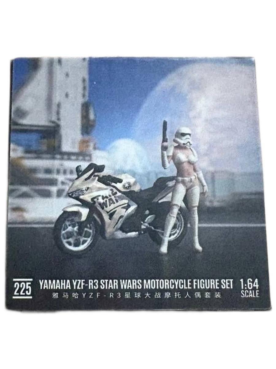 Коллекционная модель 1:64 YAMAHA YZF-R3STAR WARS MOTORCYCLE FIGURE SET