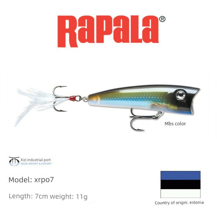 Rapala XRP07 Поверхностная приманка для щуки, окуня и морской форели - цвет MBS