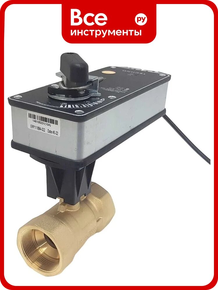 Двухходовой шаровый кран TECHNO HK250-SC15DF/24V DN50, резьба G2 с электроприводом 15Нм, 24В, управление открыто/закрыто с возвратной пружиной 622501