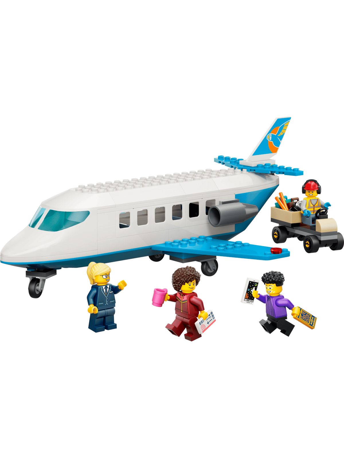 Конструктор LEGO City Пассажирский самолёт, 118 деталей, возраст от 4+, 60492