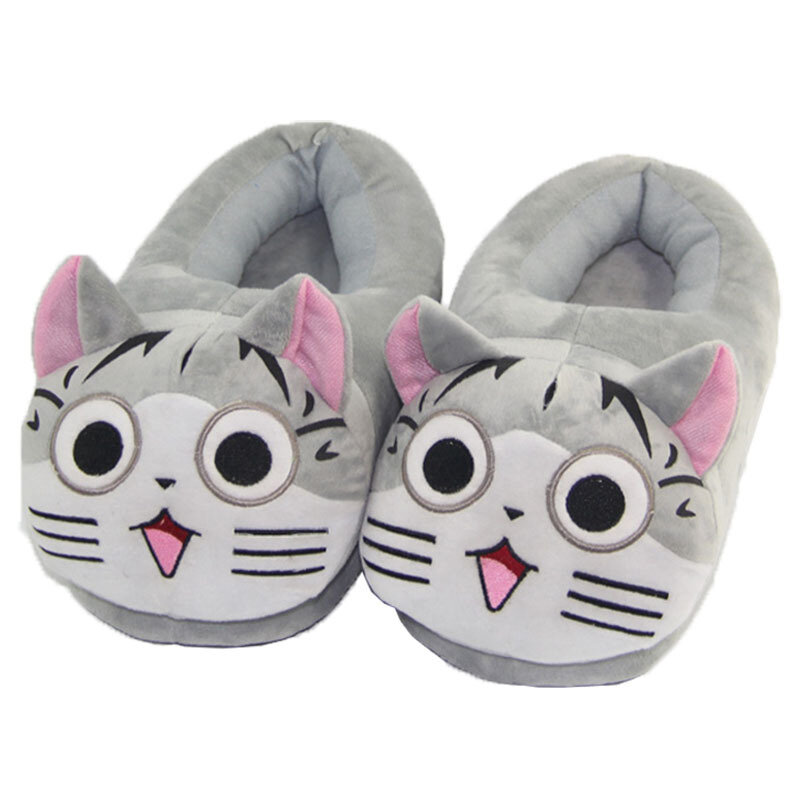 Хлопковые тапочки Kawaii Pusheen, зимние удобные теплые тапочки с героями мультфильмов аниме на мягкой подошве для мальчиков и девочек, подарок н