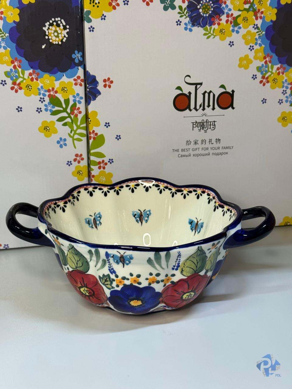 Салатник 21 см 1200 мл 1 шт синий
