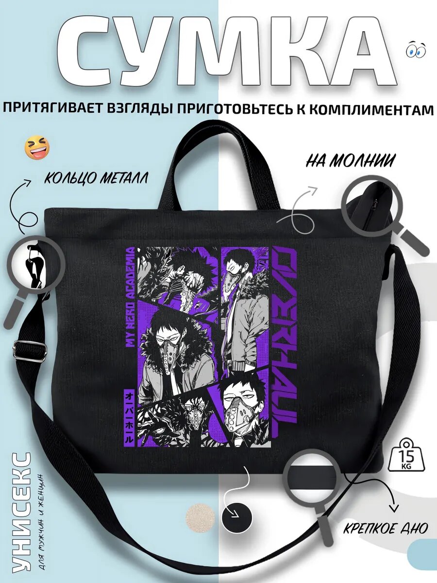 Сумка шоппер  Оверлорд герои в масках