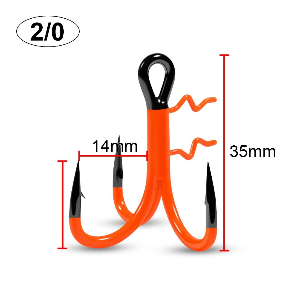 Крючок Spinpoler Antler 3X, 2-0, оранжевый