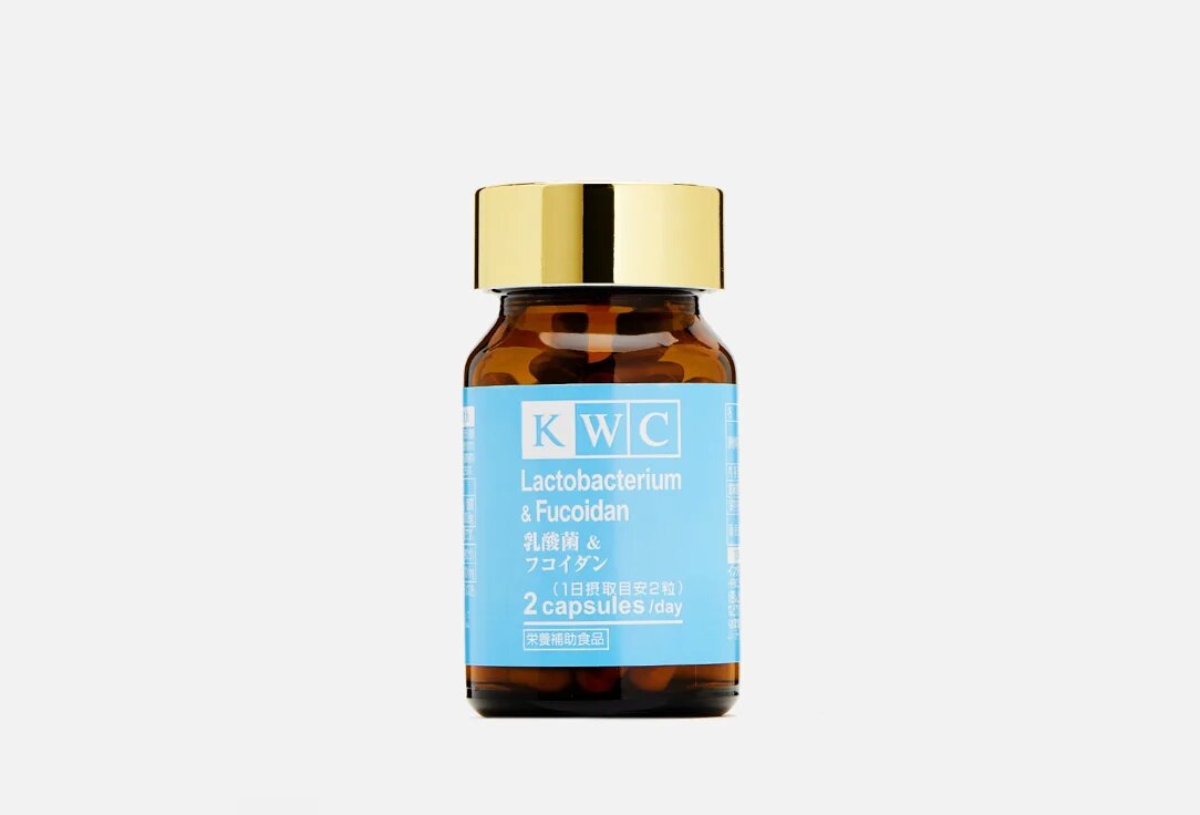KWC Lactobacterium & Fucoidan БАД для поддержки пищеварения с пробиотиками 60 шт
