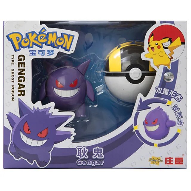 Оригинальные фигурки покемонов из аниме Pokémon: Пикачу, Генгар, Чаризард, Гаярадос, Мьюту, Драгонит, детский набор трансформирующихся игрушек.