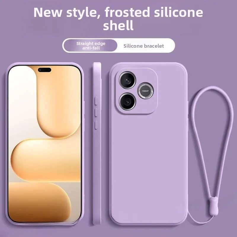 Чехол для Honor X9D из силикона с ремешком, PURPLE