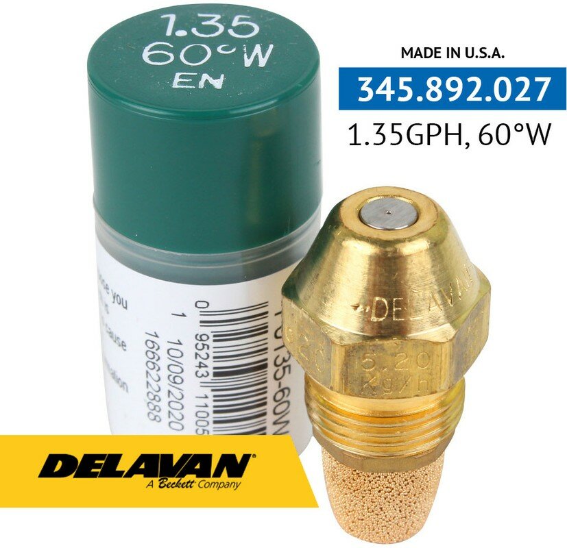 Топливная форсунка Delavan 1.35GPH, 60W (1) P0135-60W1