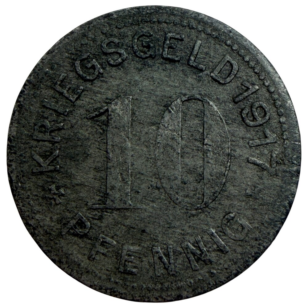 Германия, Германская империя, Меттман 10 пфеннигов 1917 г.