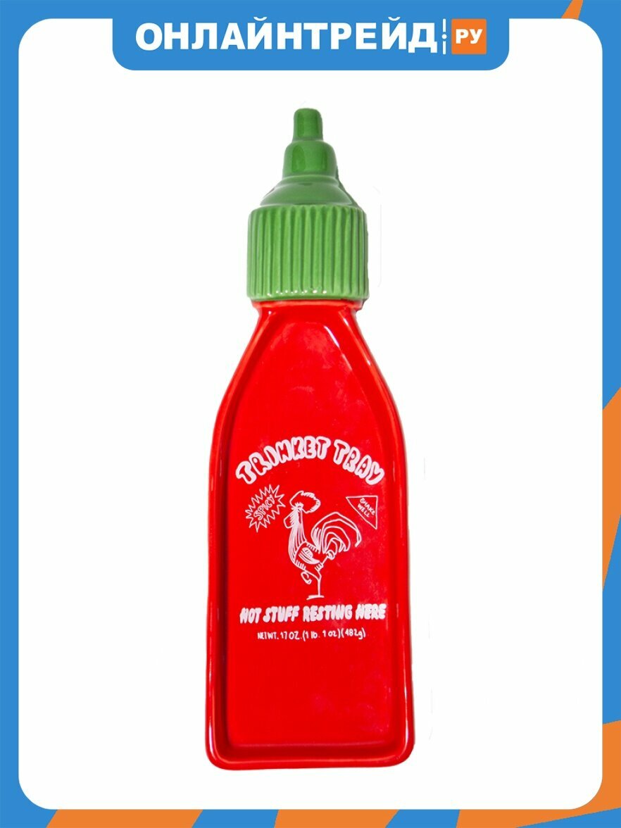 Поднос декоративный Doiy Corner shop Siracha 24.5х8 см, керамика, красный (DYTRTRCSSI)