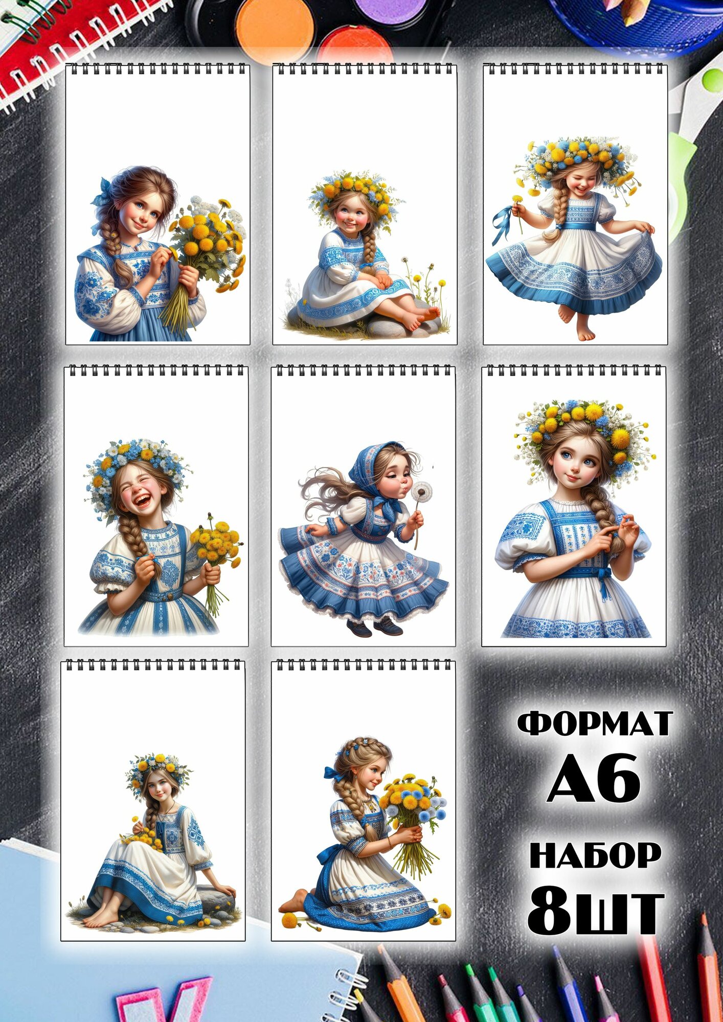 Набор блокнотов патриотических 8шт