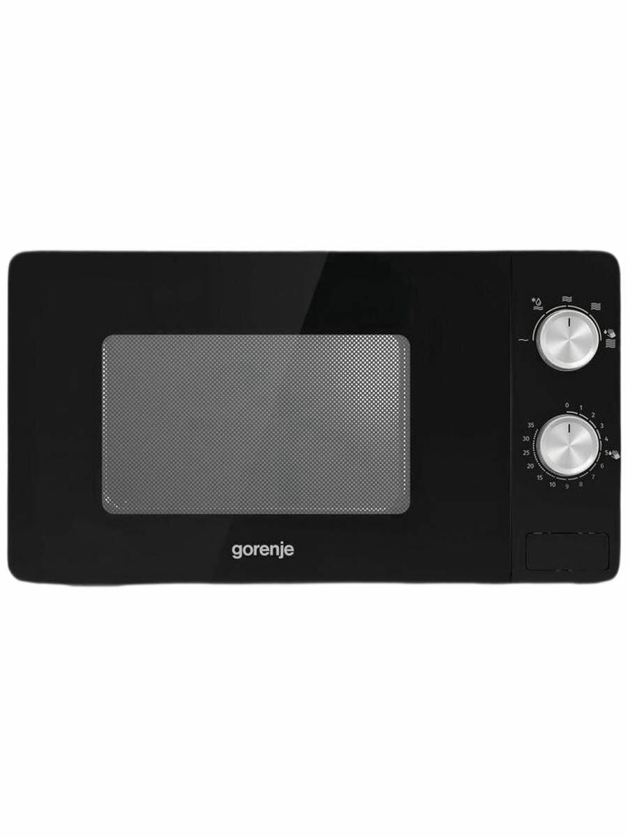 Микроволновая печь Gorenje MO20E1B, 800 Вт, эмаль, 20 л, черная