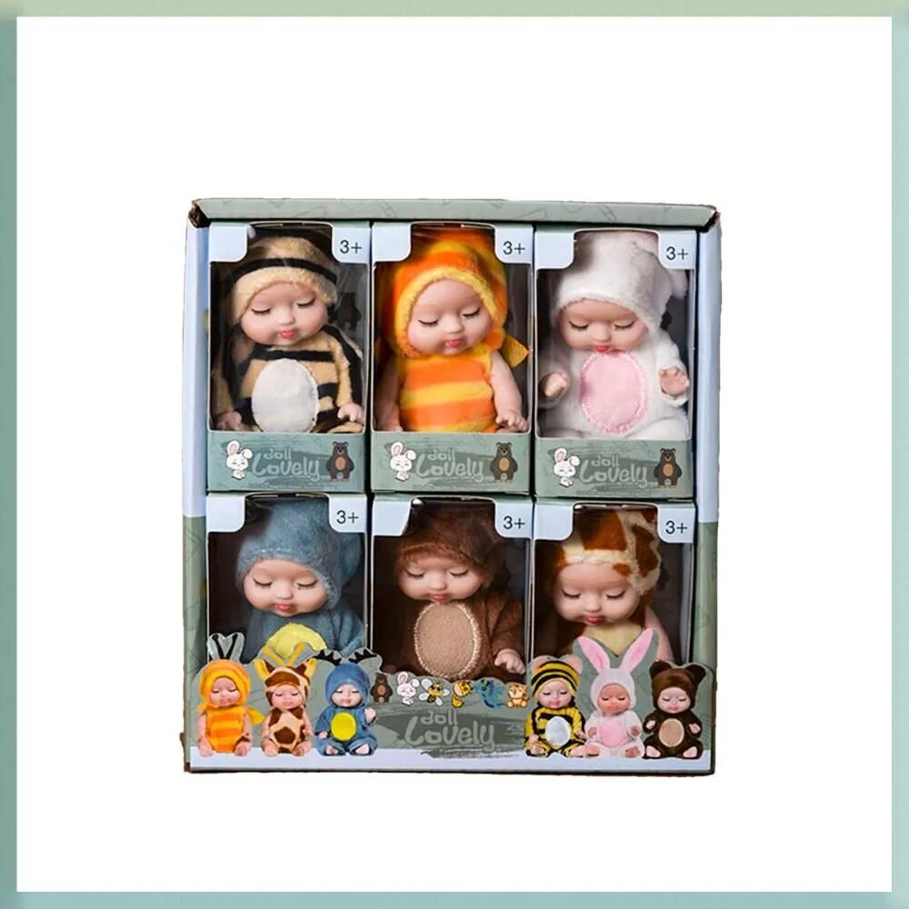 Миниатюрная кукла, реалистичная, 4,3 дюйма, для детей, 6 стилей одежды с подвижными суставами