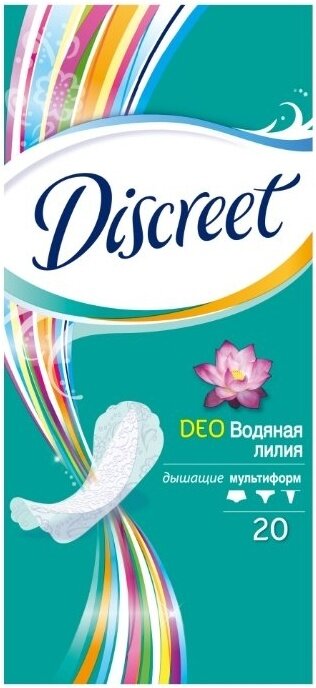 Ежедневные прокладки Discreet Deo Водная Лилия Multiform, 20 шт