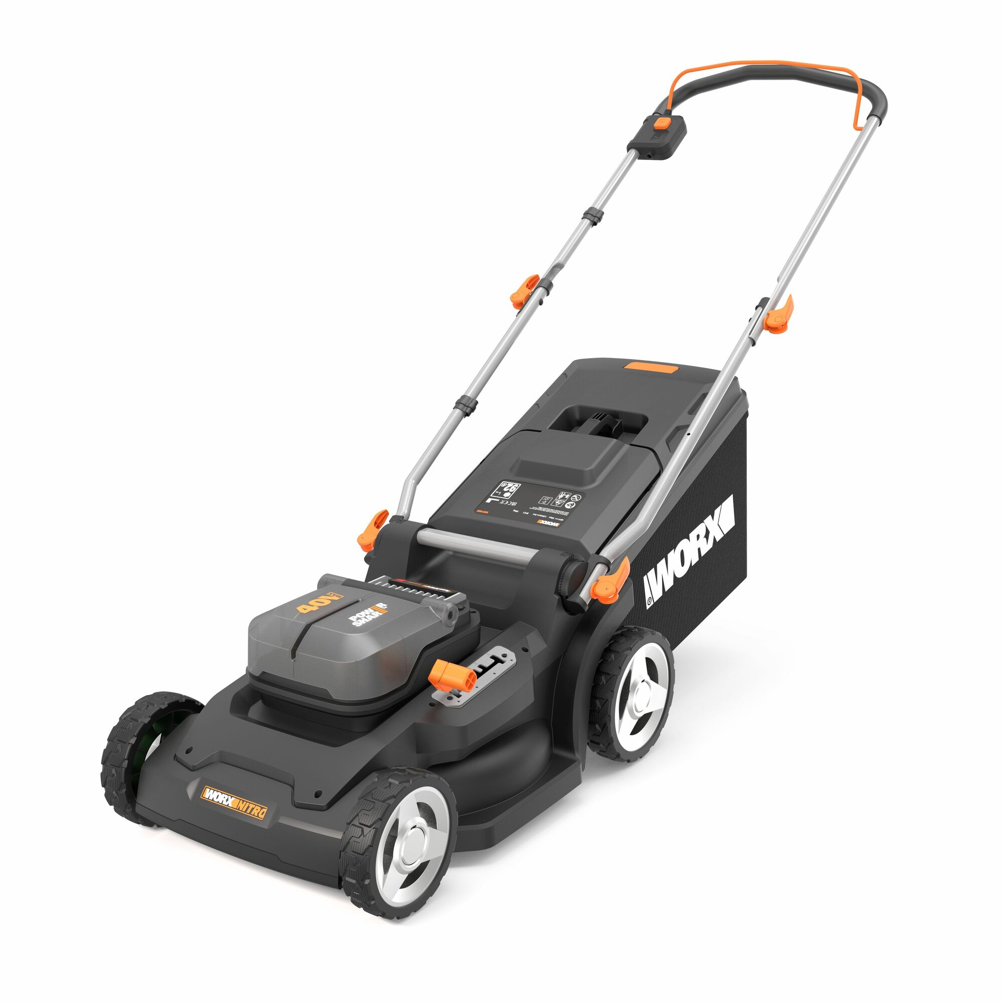 Газонокосилка аккумуляторная бесщеточная WORX WG745E, 41 см, 40В, 4Ач х2, ЗУ 2А х2, коробка