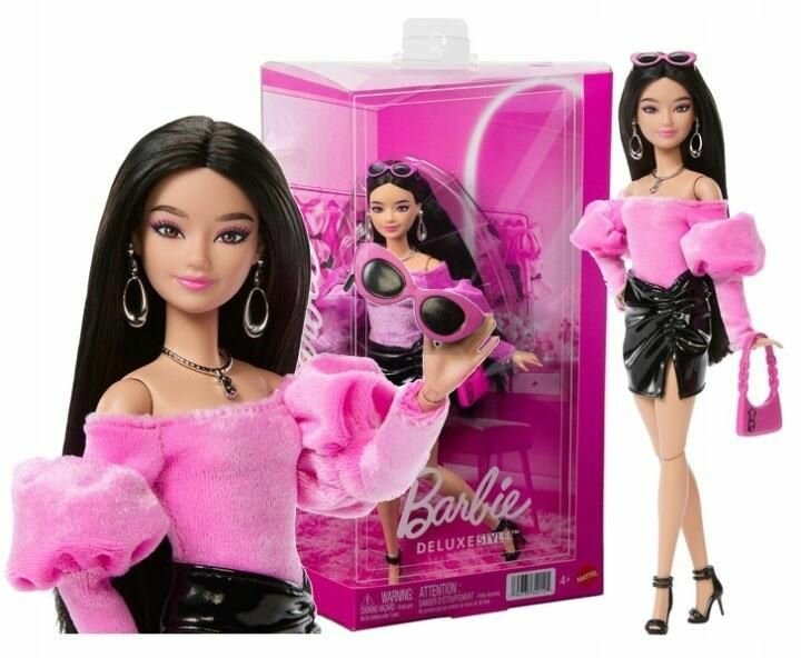 Кукла Mattel Barbie Deluxe Style - Кукла Барби Делюкс № 13 в ярко-розовом наряде, JJN76