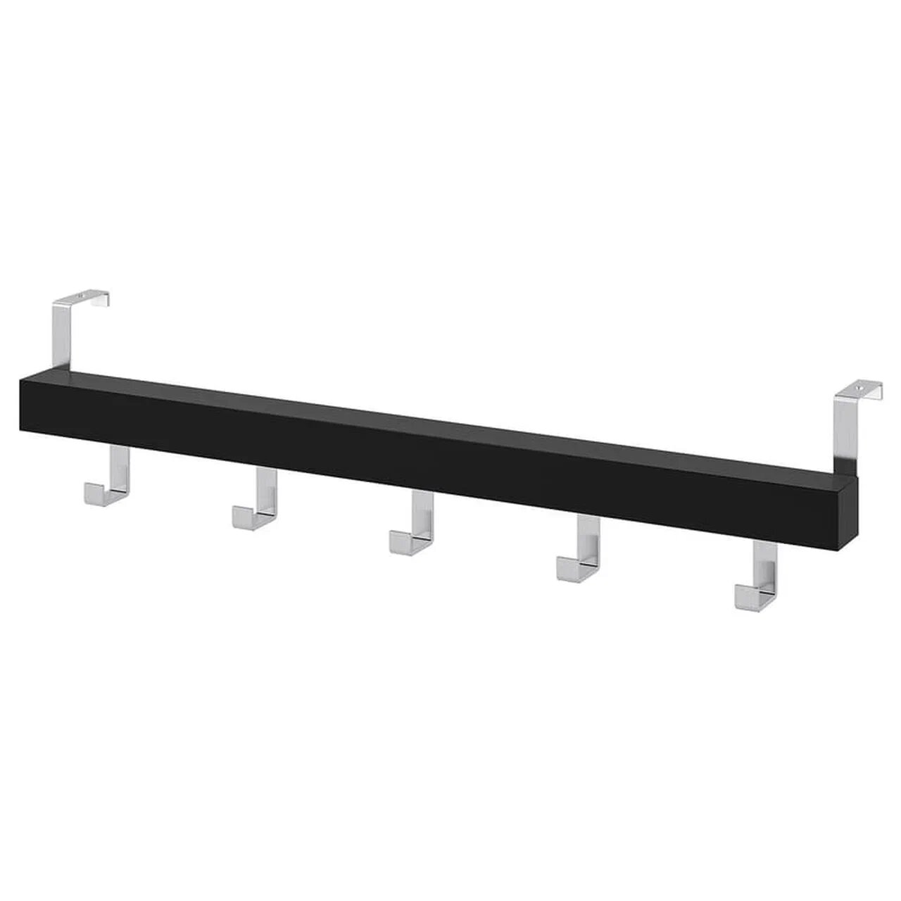 Вешалка IKEA TJUSIG, дерево, нержавеющая сталь, 60см, черная