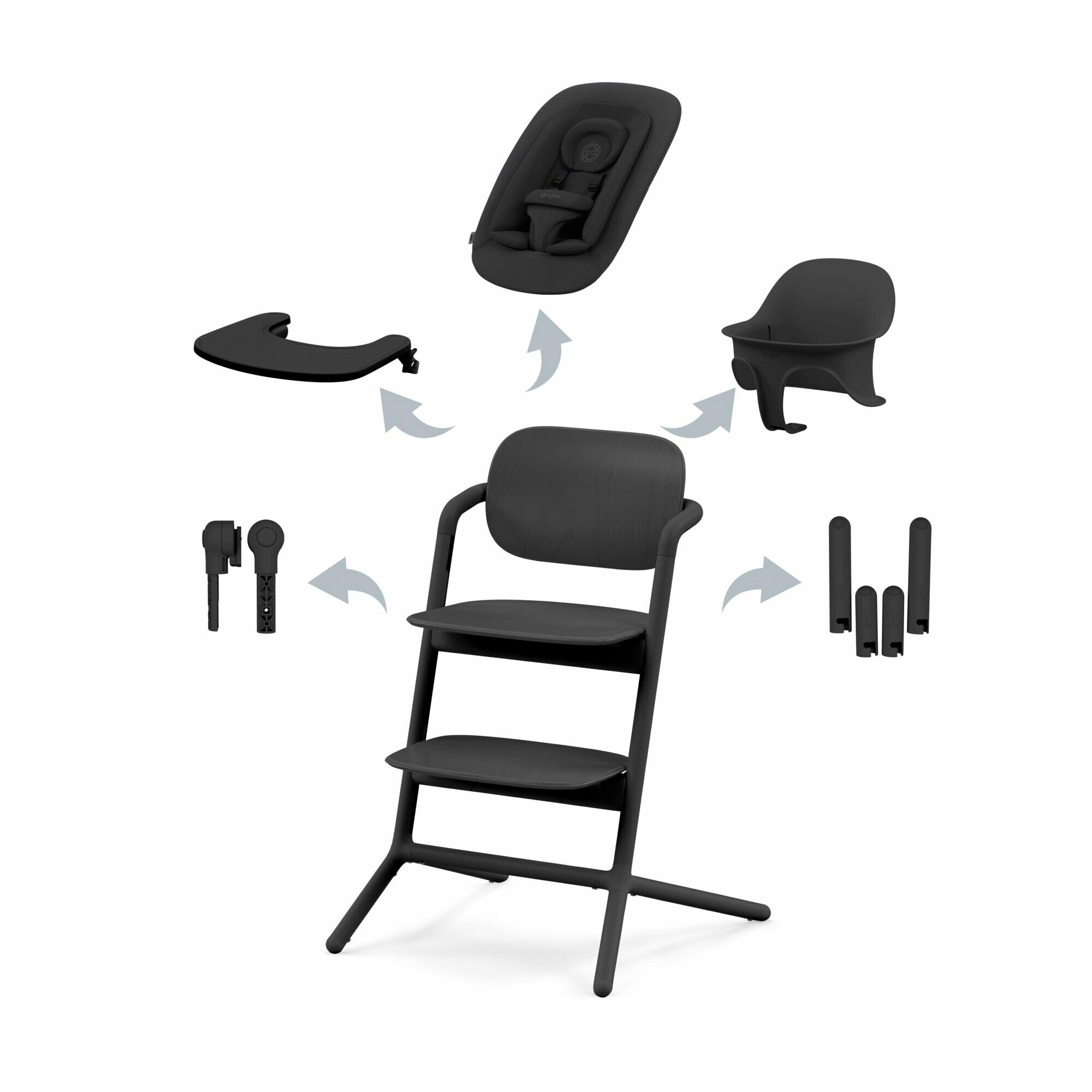 Cybex Стульчик Lemo 4-в-1 цвет Stunning Black, от рождения до 99 лет