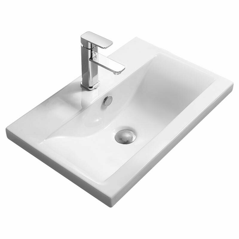 Раковина SantiLine 61 SL-2101 (60) Белая, фаянс, полувстраиваемая
