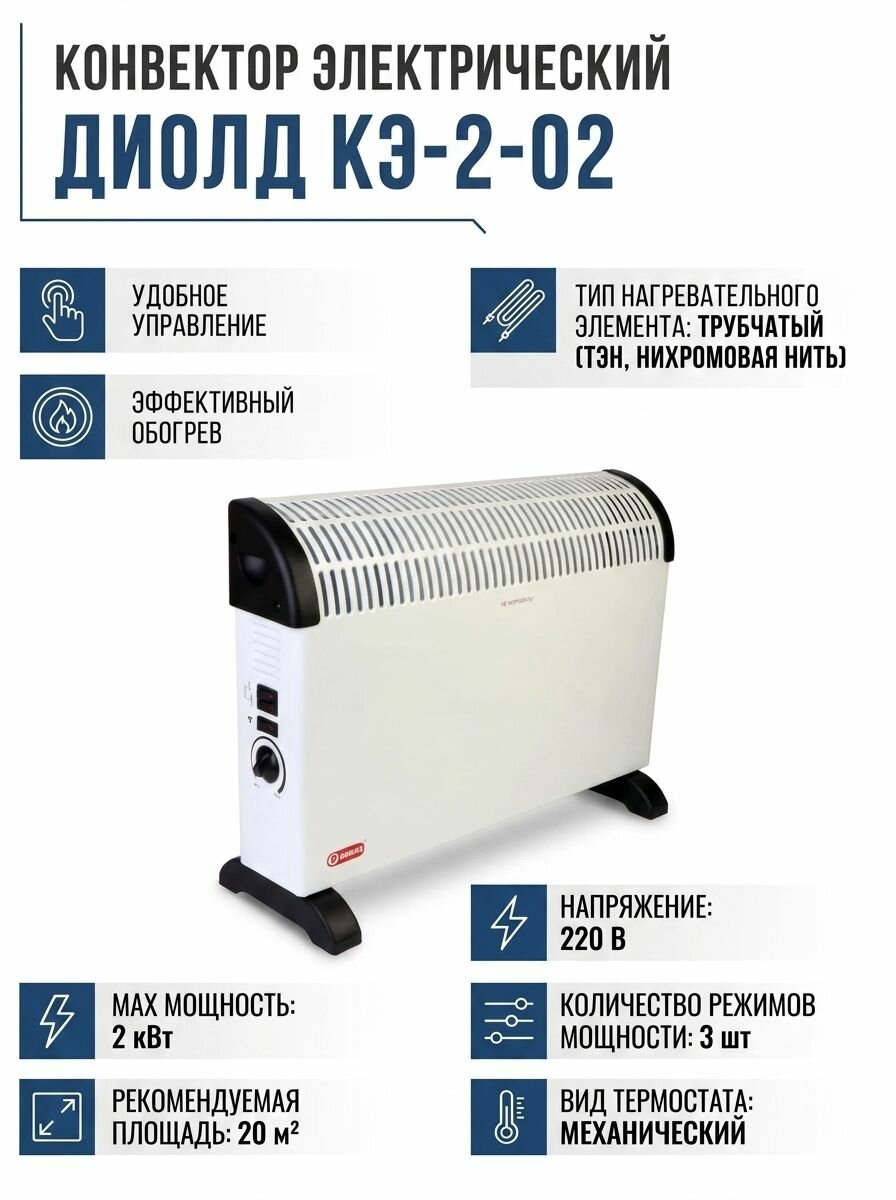 Конвектор электрический Диолд КЭ-2-02