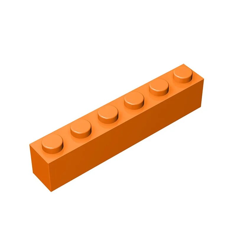 Оранжевый LEGO модуль 1x6