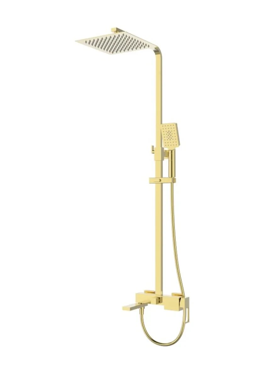 Душевая стойка BelBagno Luce VSCM ORO, LUC-VSCM-ORO, Латунь, глянцевая, золото, рычажное, 150×30×126.6 см