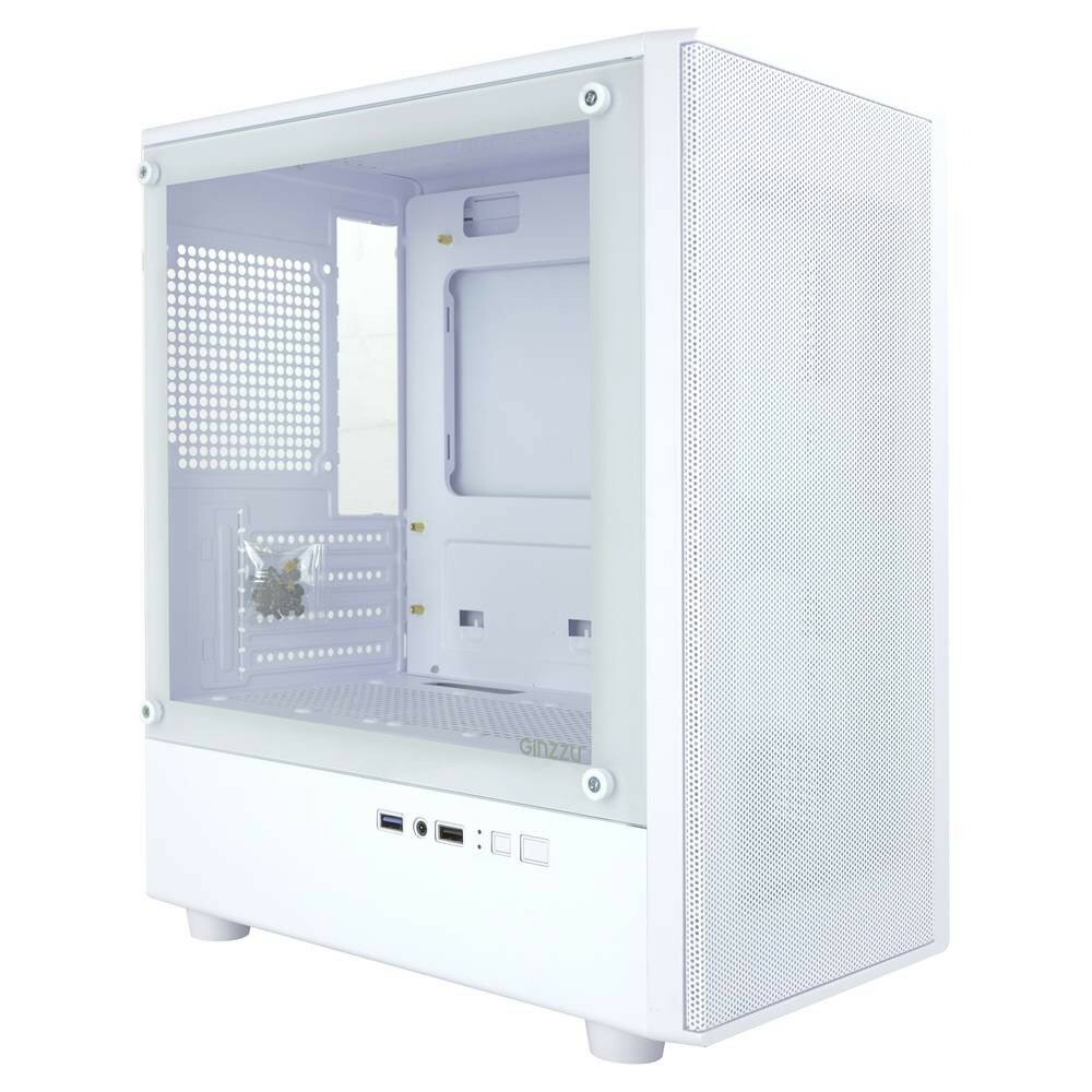 Корпус для ПК Ginzzu сталь 0.5 мм mATX 2 USB без БП