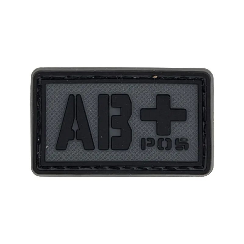 Нашивка на липучке Blood Group 3D PVC 5x3 см Черный, 5x3cm