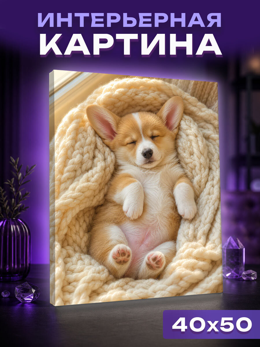 Интерьерная картина Сон маленького корги