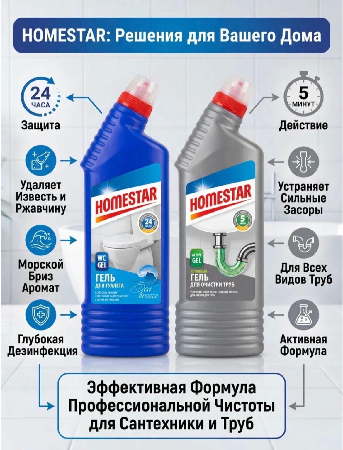 Гель для туалета. Гель для очистки труб