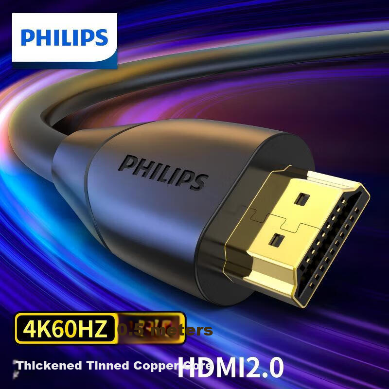 Philips HDMI 2.0 0.5 м 4K Ultra HD 3D Видеокабель Инженерного Класса Для Монитора Версия：0.5 метраМодель：Модель 4K