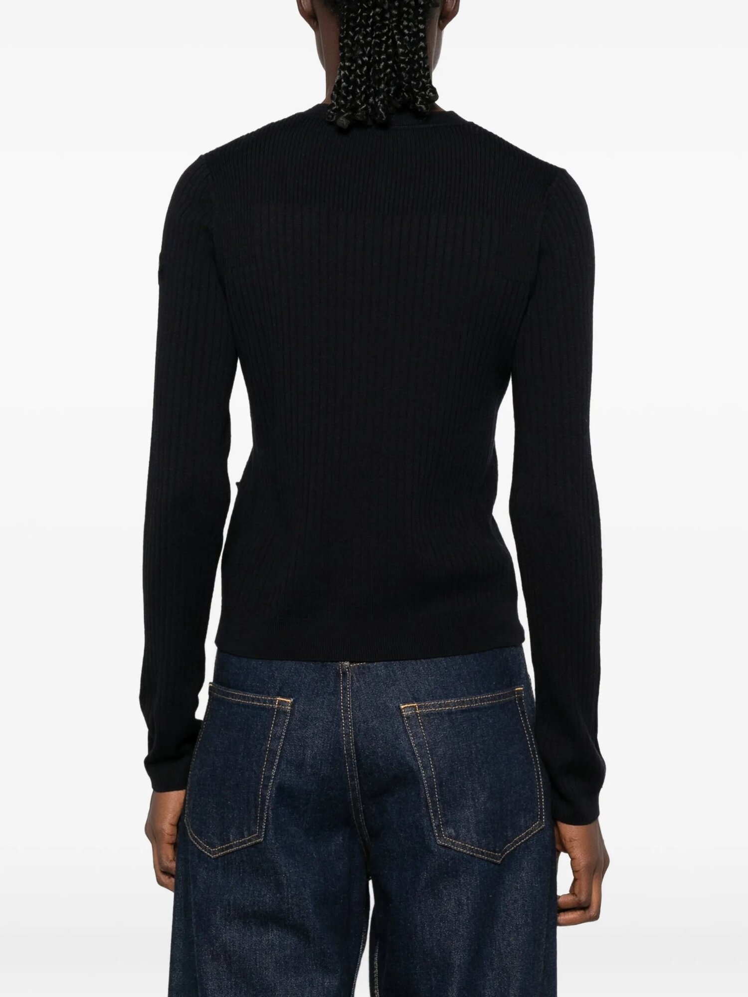 Кардиган Moncler Ribbed-knit button-up cardigan, размер 46 — фото 1