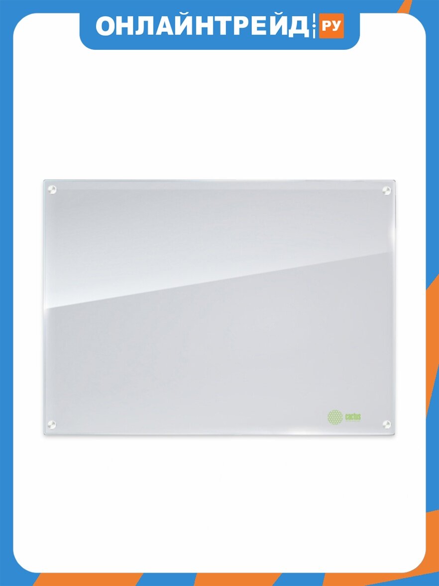 Доска Cactus стеклянная CS-GBD-90X120-WT-TM Сквозное крепление стекло белый 90x120см стекло креплени