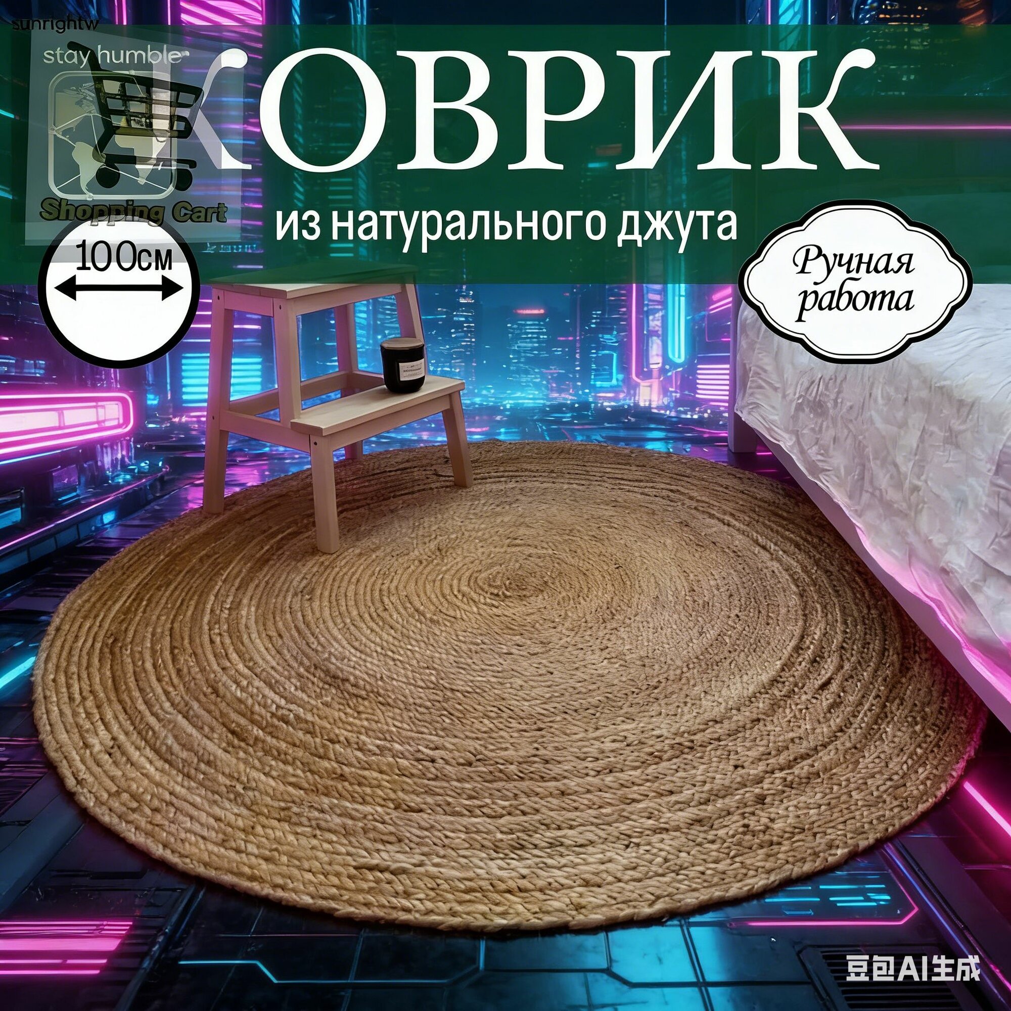 Коврик придверный 100x100 см