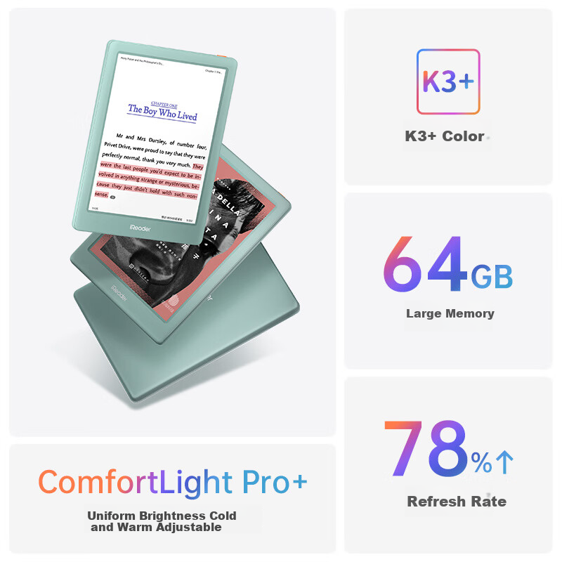 IReader Light 4C 6-дюймовый цветной электронный экран для чтения с сенсорным экраном Цвет：Стандартная
