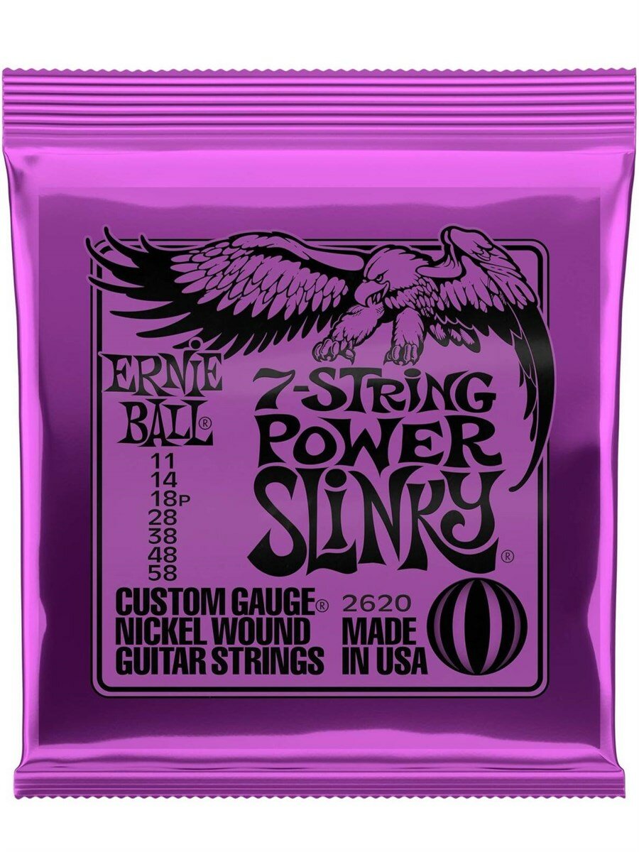 Струны для 7-струнной электрогитары ERNIE BALL 2620