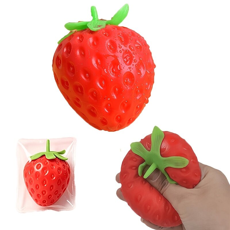 Милый сквиш «Клубника» (Strawberry Squeeze) — медленно поднимающаяся текстурная игрушка-антистресс, 1 шт, для детей, подарок на Новый год, Рождество, День святого Валентина, Пасху, Хэллоуин, день рождения, школьные принадлежности, декор ст