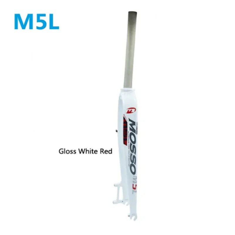 MOSSO Жесткая вилка M5SL/M5L для велосипеда 27.5/29 дюймов Белый, M5L Gloss White Red