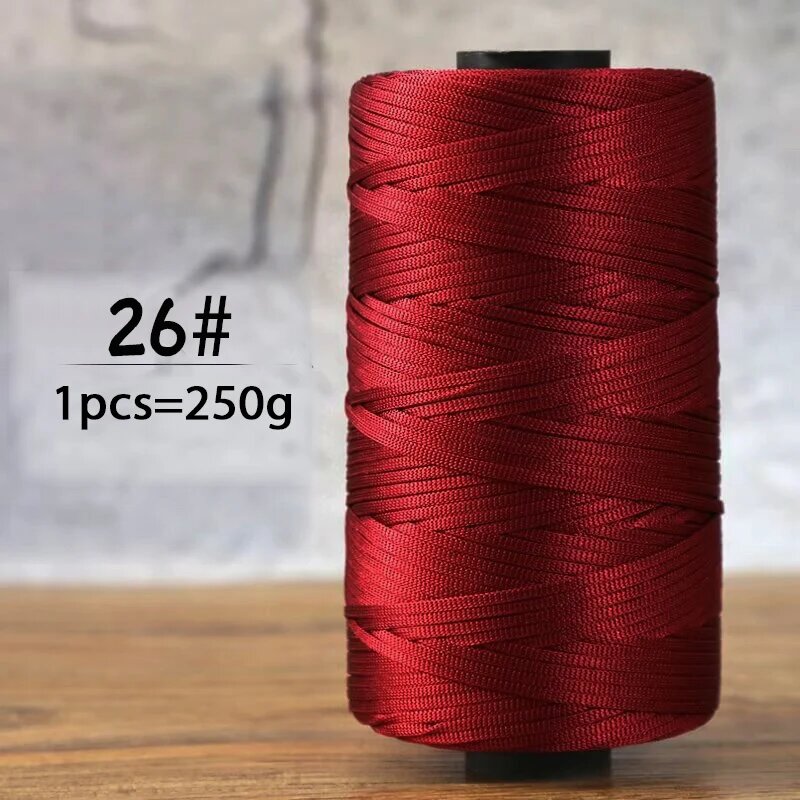 Летняя пряжа для вязания крючком 250г, полиэстер, handmade Красный, 26 Saudi Red