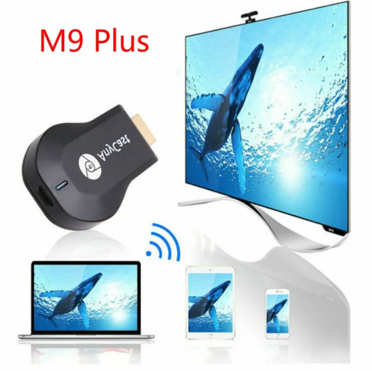Адаптер HDMI x Wi-Fi Display M9Plus AnyCast RAM:128MB (черный)