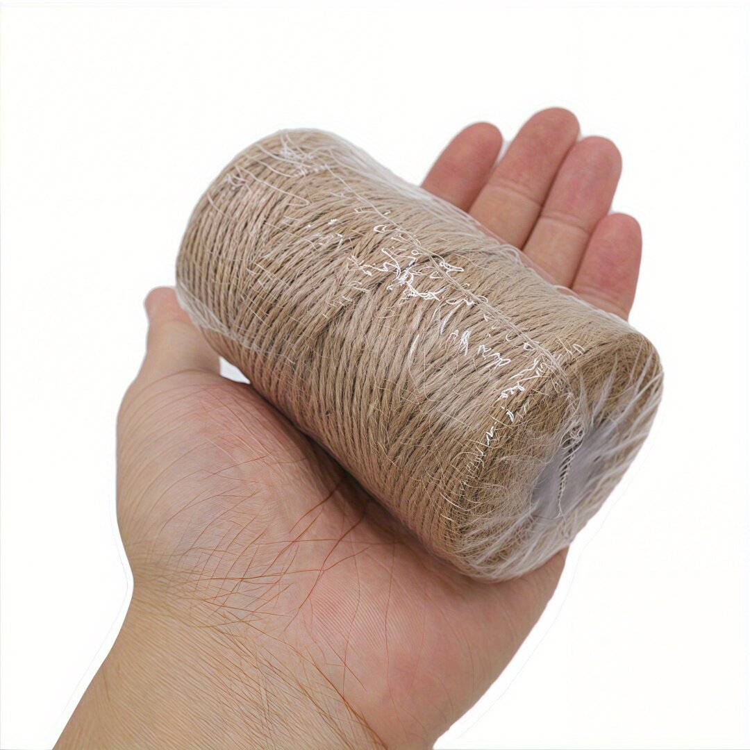 Натуральный джутовый шпагат, 2 мм × 100 м, рулон, для декора, рукоделия и праздничного оформления