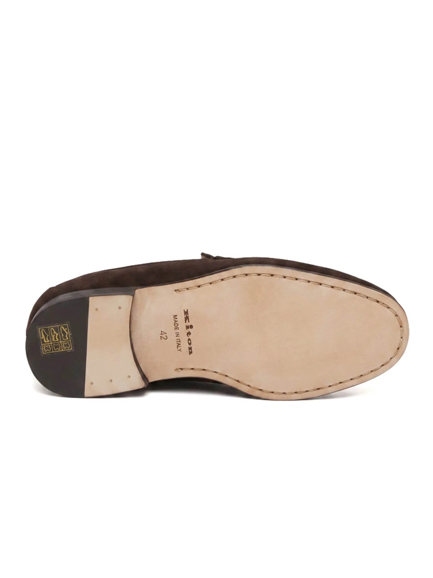 Лоферы Kiton Suede almond-toe loafers, размер 9.5 — фото 1