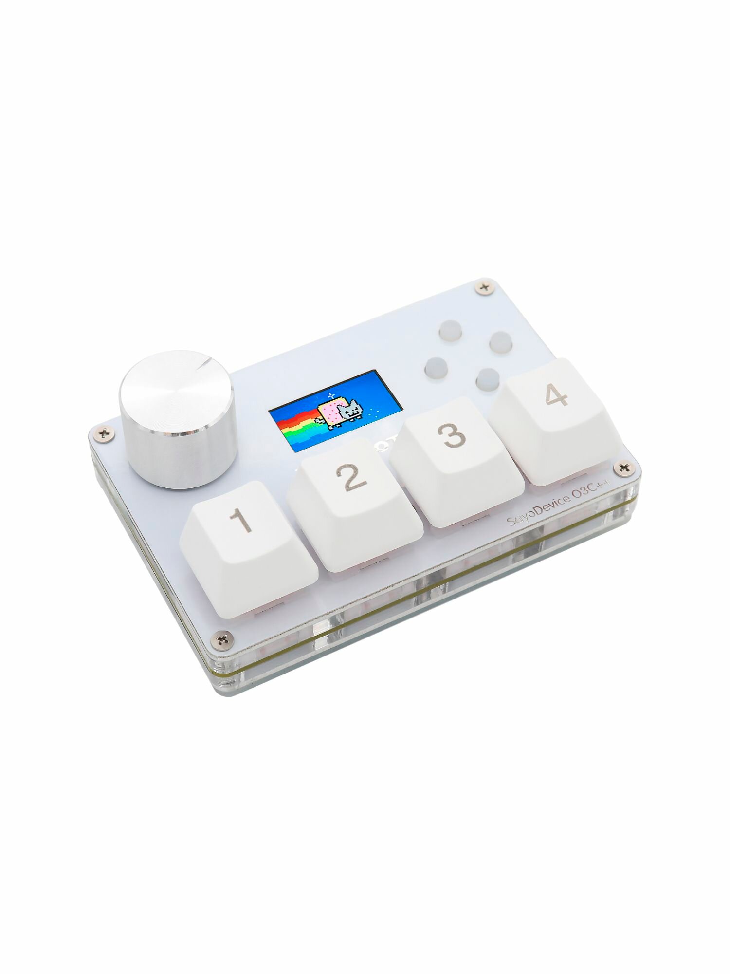 Игровая механическая программируемая клавиатура VOROTEX SayoDevice O3C++ с дисплеем, Outemu Pink Switch, для OSU и Geometry Dash