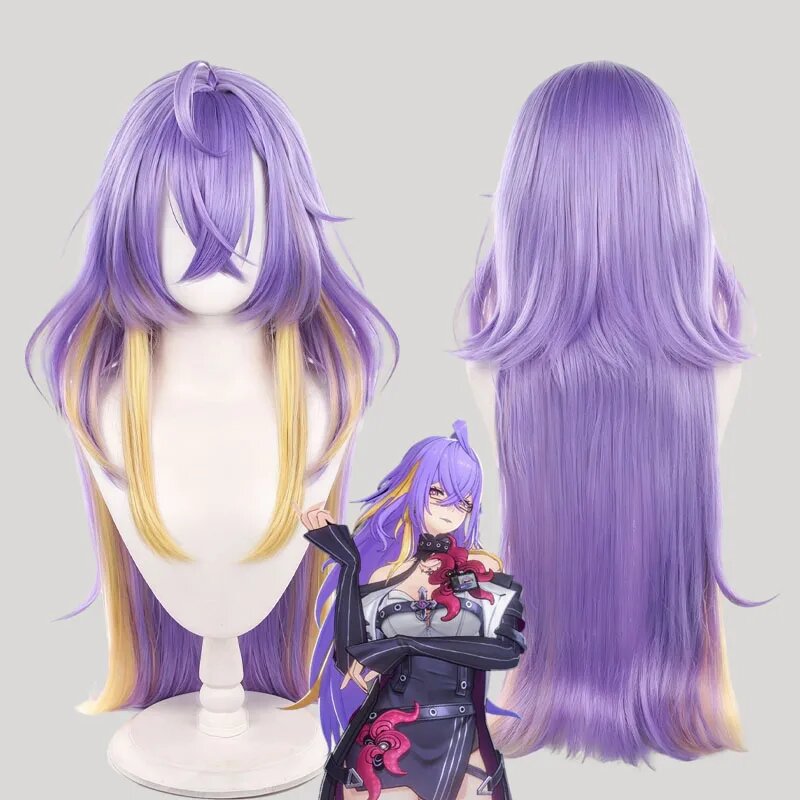 Парик Game Neverness To Everness Fadia фиолетово-желтый Wig