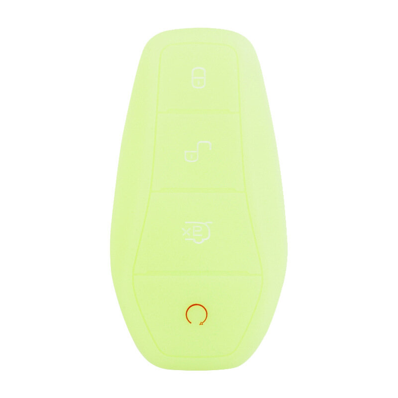 Силиконовый чехол для автомобиля BYD Song Pro DM-i, Yuan Plus, Dolphin, Destroyer 05, Han EV, e2 - Светящийся зеленый