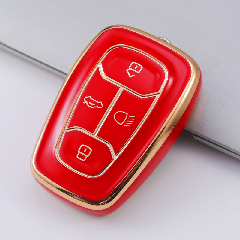 Чехол для ключа автомобиля TATA India Smart Красный Single Shell, прочная защита, премиум аксессуар для авто