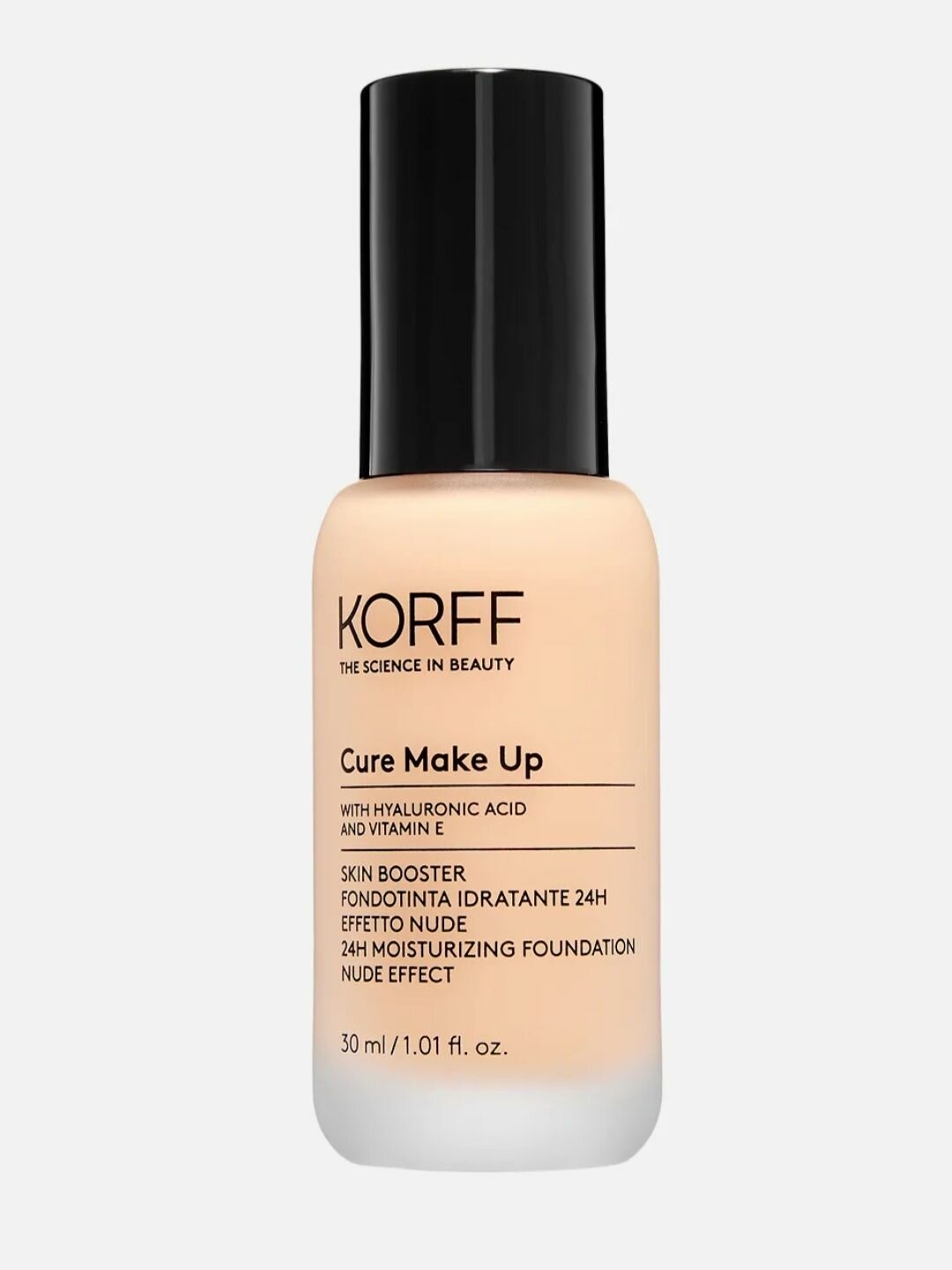 Легкая тональная основа для лица KORFF cure make up skin booster 24h moisturizing nude effect 03