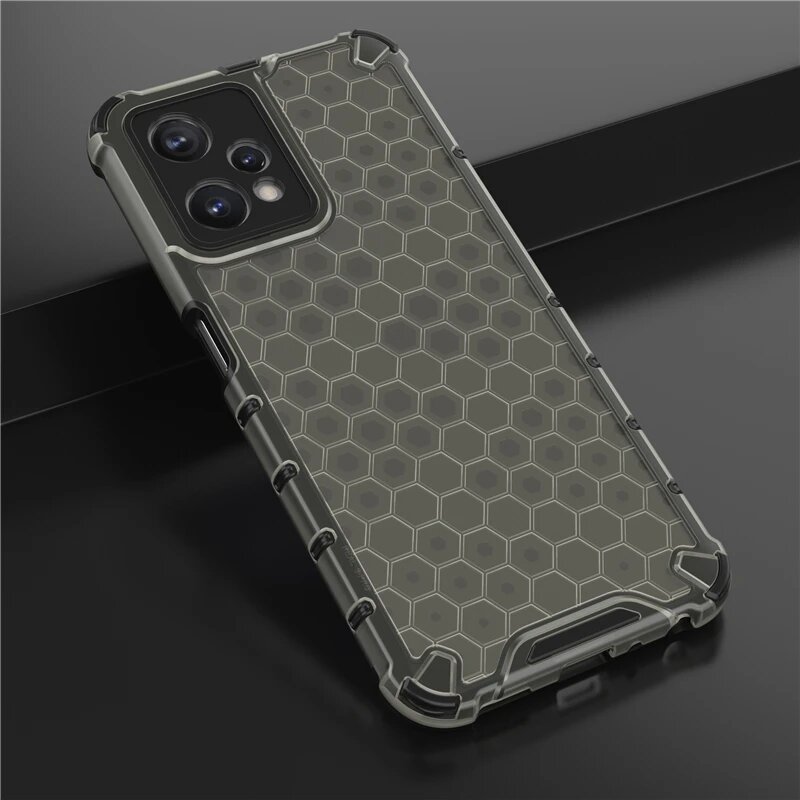 Противоударный чехол Realme 9 Pro, серый, черный